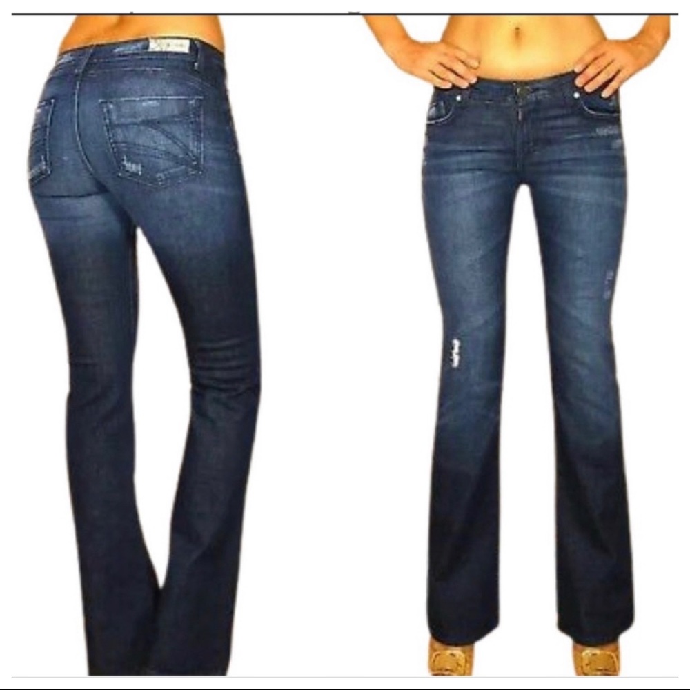 Dylan George “Alexandra” Dark Denim Flare Jeans Sz 29 - Gem